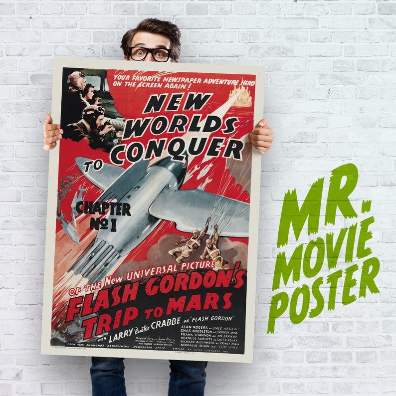 Movie Poster Flash Gordon's Trip to Mars Chapter 1 - Etsy