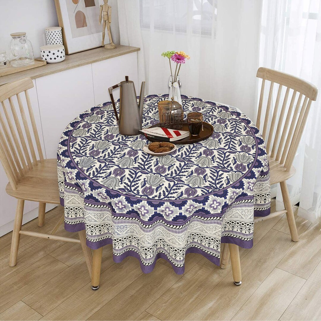 Round Cotton Table Cover Table Cloths Round Table Cover - Etsy