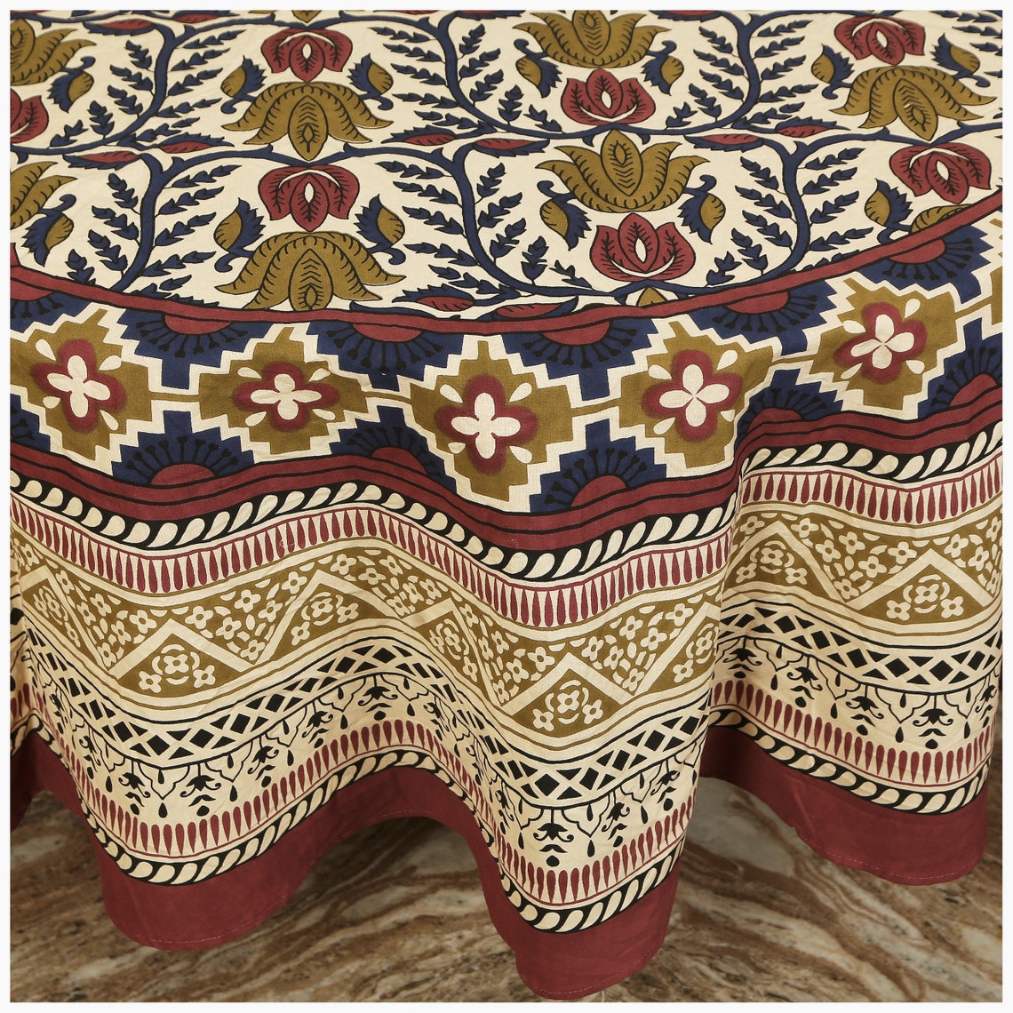 Round Cotton Table Cover, Table Cloths, Round Table Cover, Yoga Sheet ...