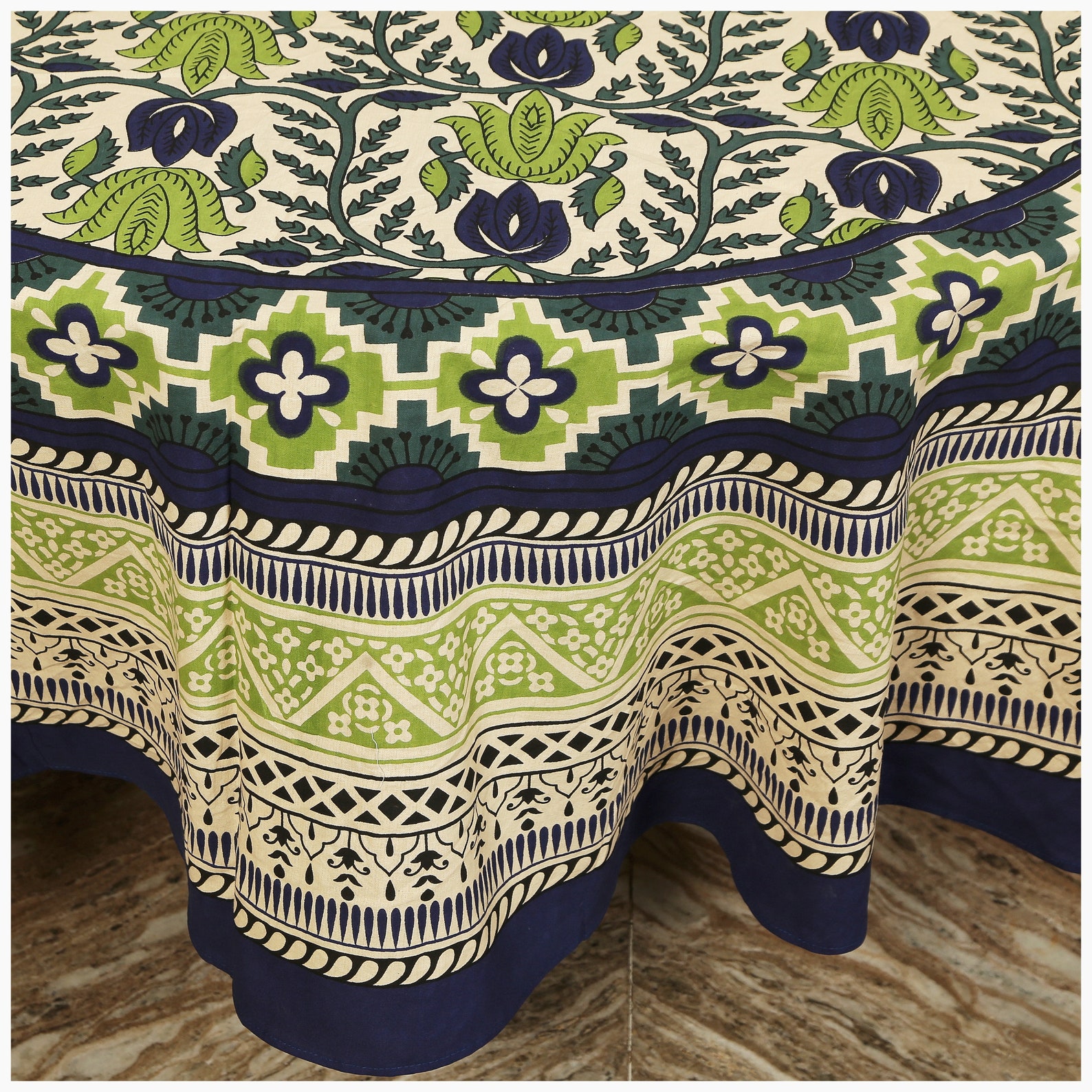 Round Cotton Table Cover, Table Cloths, Round Table Cover, Yoga Sheet ...