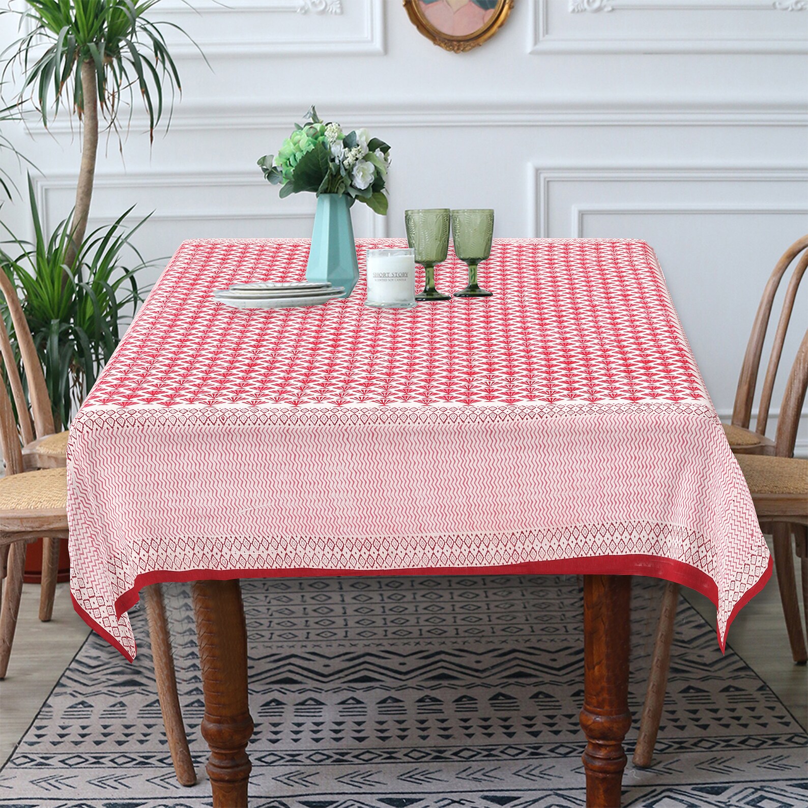 Square Cotton Table Cover Table Cloths Square Table Cover Yoga - Etsy