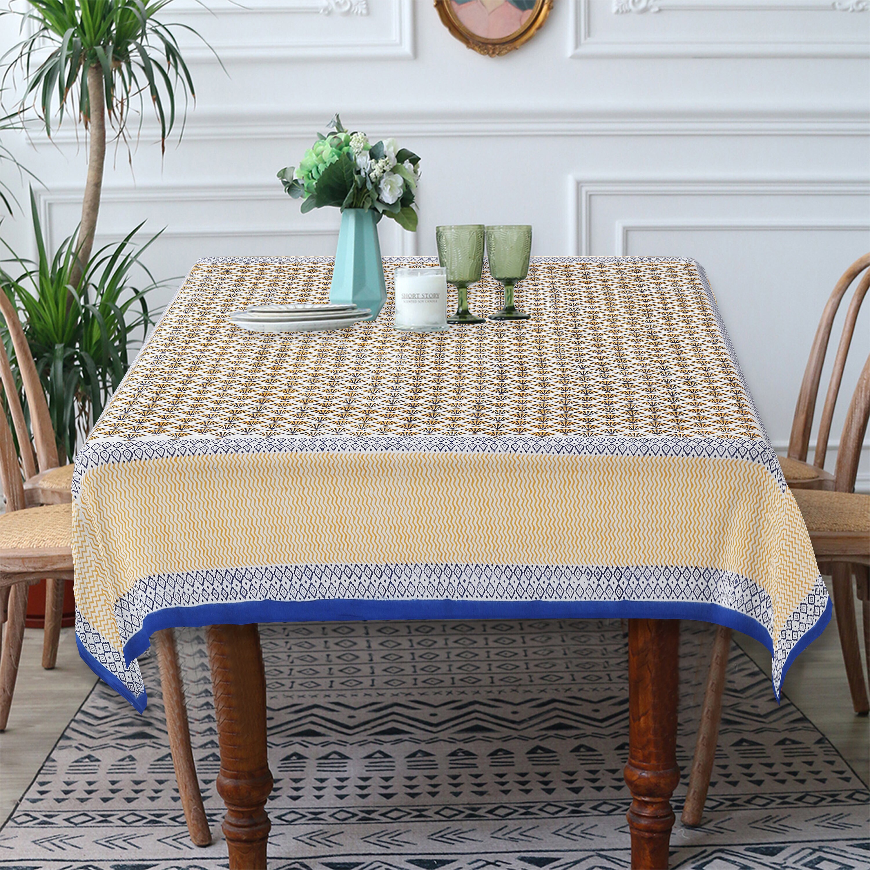 Square Cotton Table Cover Table Cloths Square Table Cover Yoga - Etsy