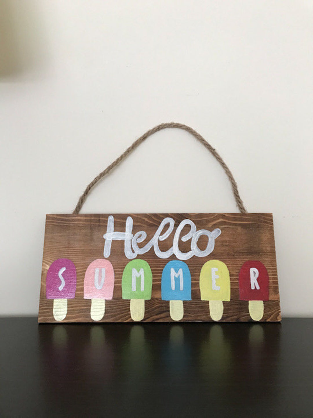 Rustic Wooden Hello Summer Sign - Etsy
