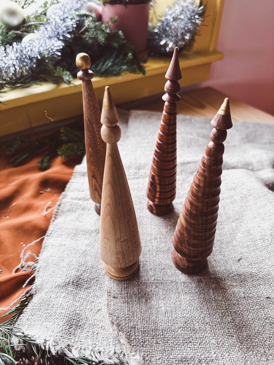 Large Hand Turned Winter Trees - Etsy