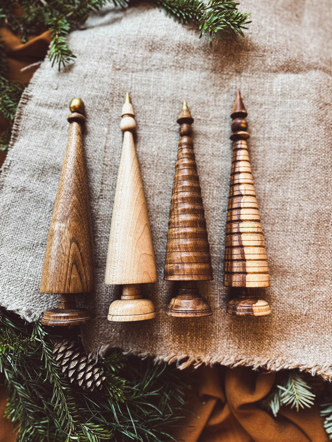 Large Hand Turned Winter Trees - Etsy