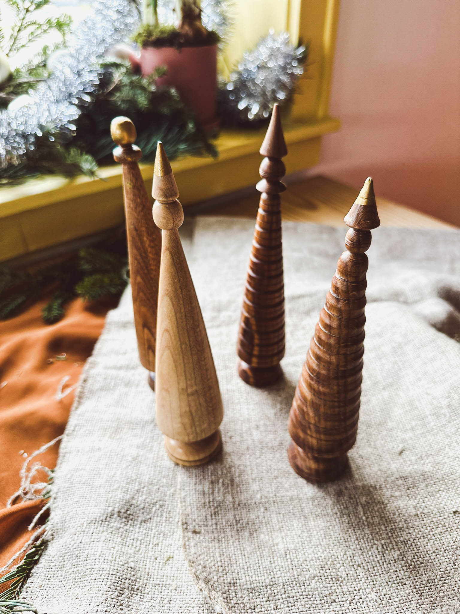 Large Hand Turned Winter Trees - Etsy