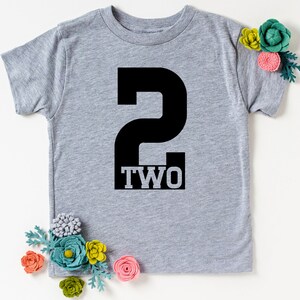 Birthday Number Toddler Shirt, Custom Age Birthday Tee for Kids, Number ...