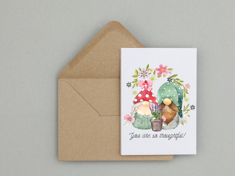 Gnome Thank You Cards Gnome Thank You - Etsy