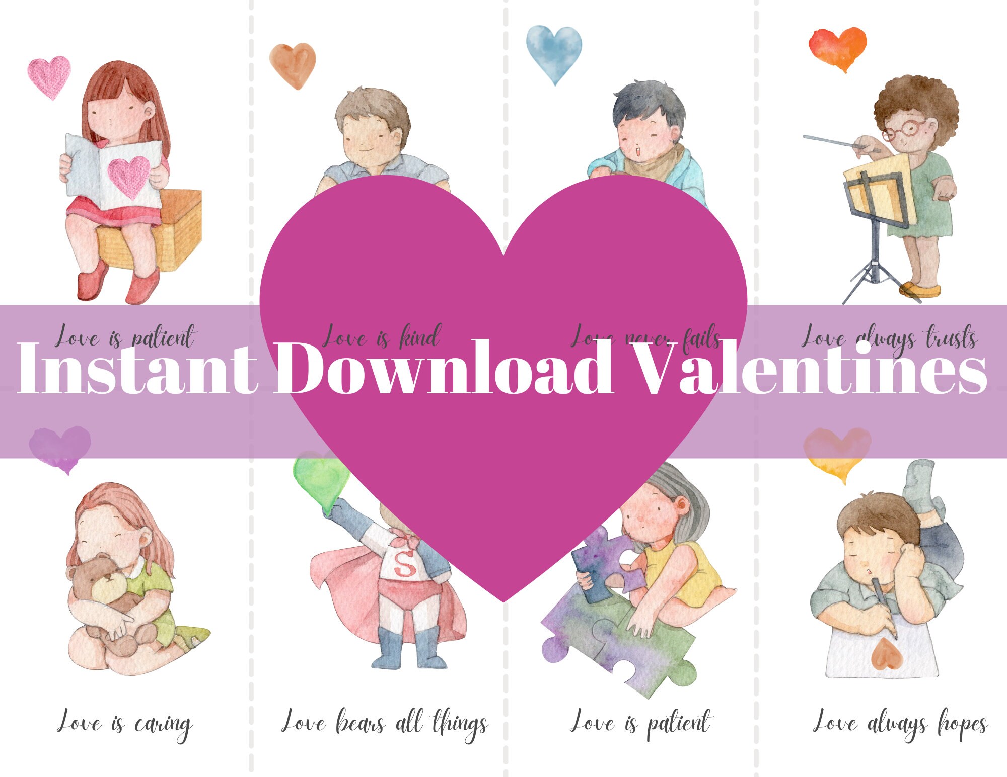 Bible Verse Valentine Cards Christian Valentine Cards Kids - Etsy