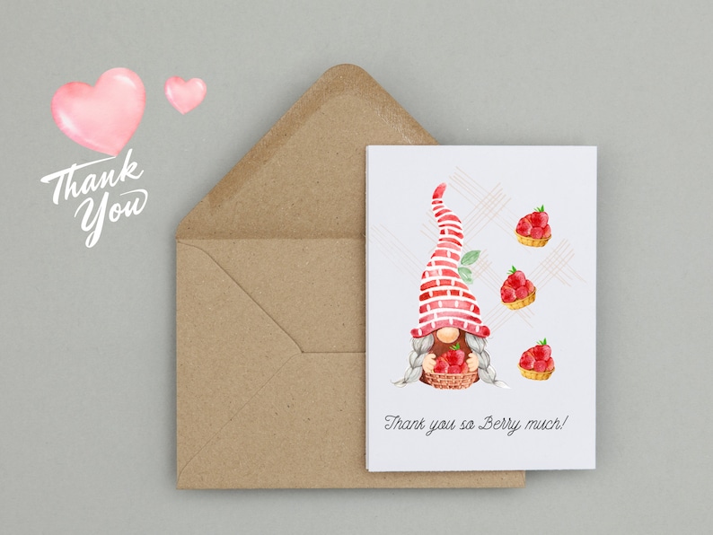 Gnome Thank You Cards Gnome Thank You - Etsy