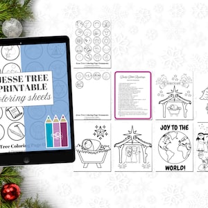 Jesse Tree Ornaments Printable Coloring Pages - Etsy