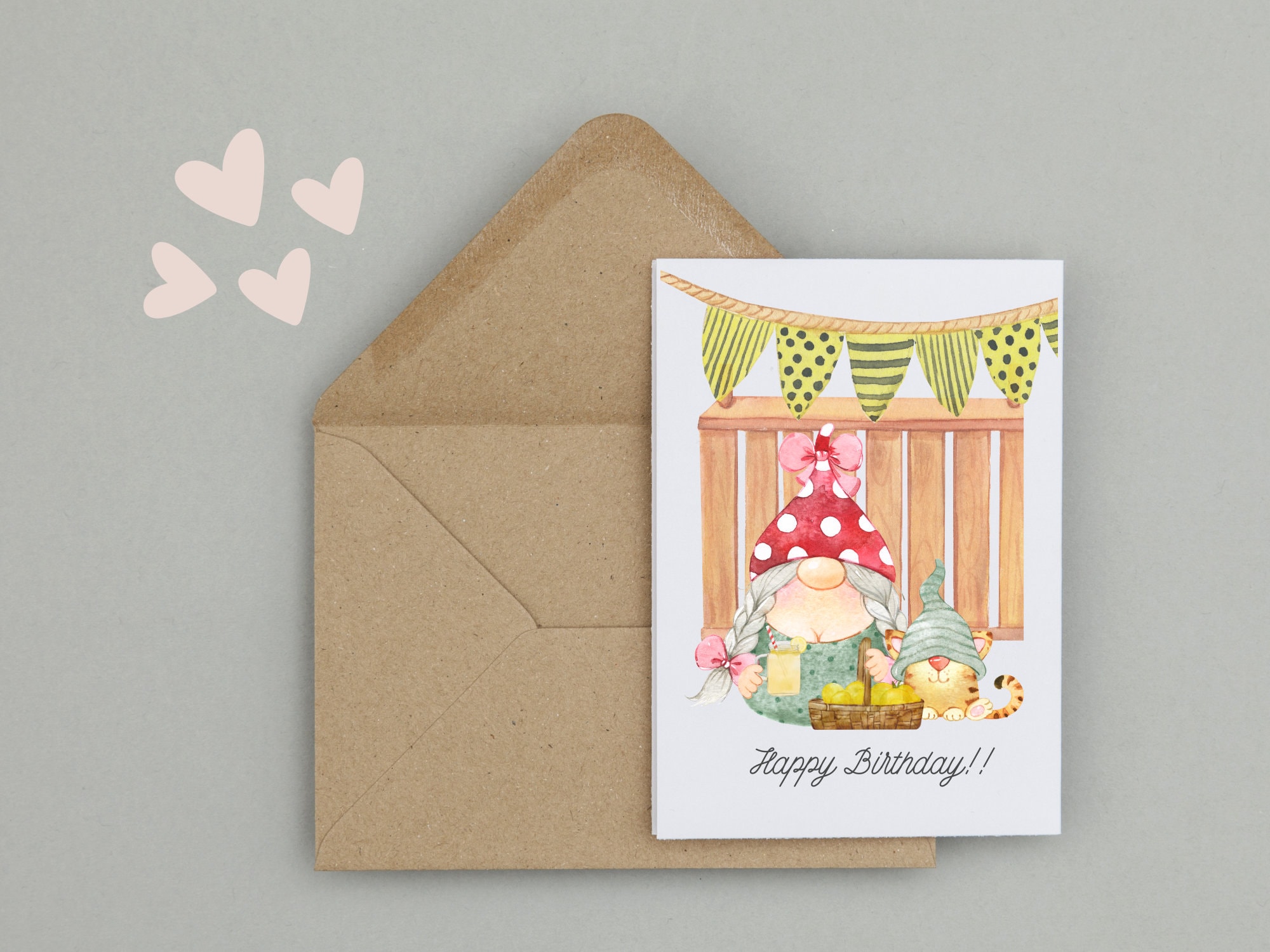 Gnome Birthday Cards Gnome Birthday Gnome Greeting Card - Etsy