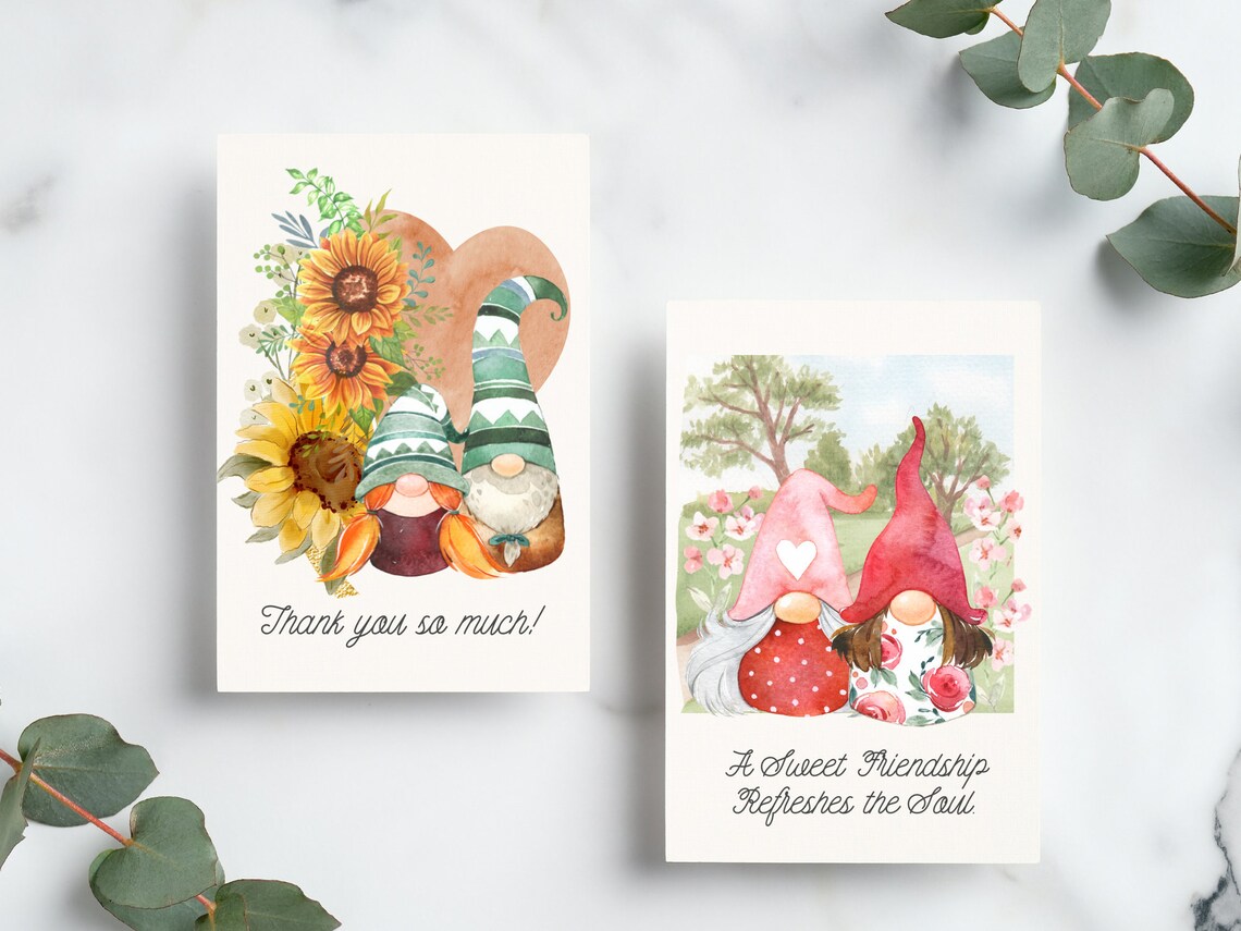 Gnome Thank You Cards Gnome Thank You - Etsy