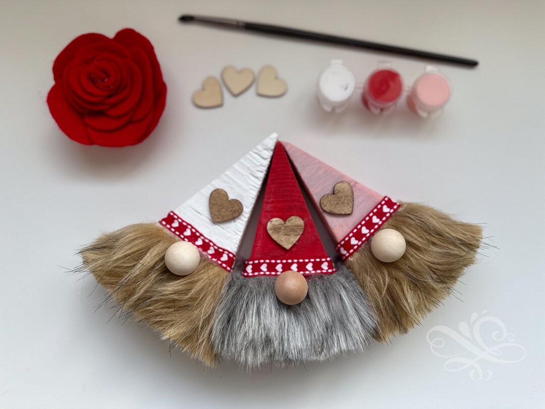 Valentine Gnome Craft Kit | Valentine Gnome DIY Gift Craft Painting Kit ...