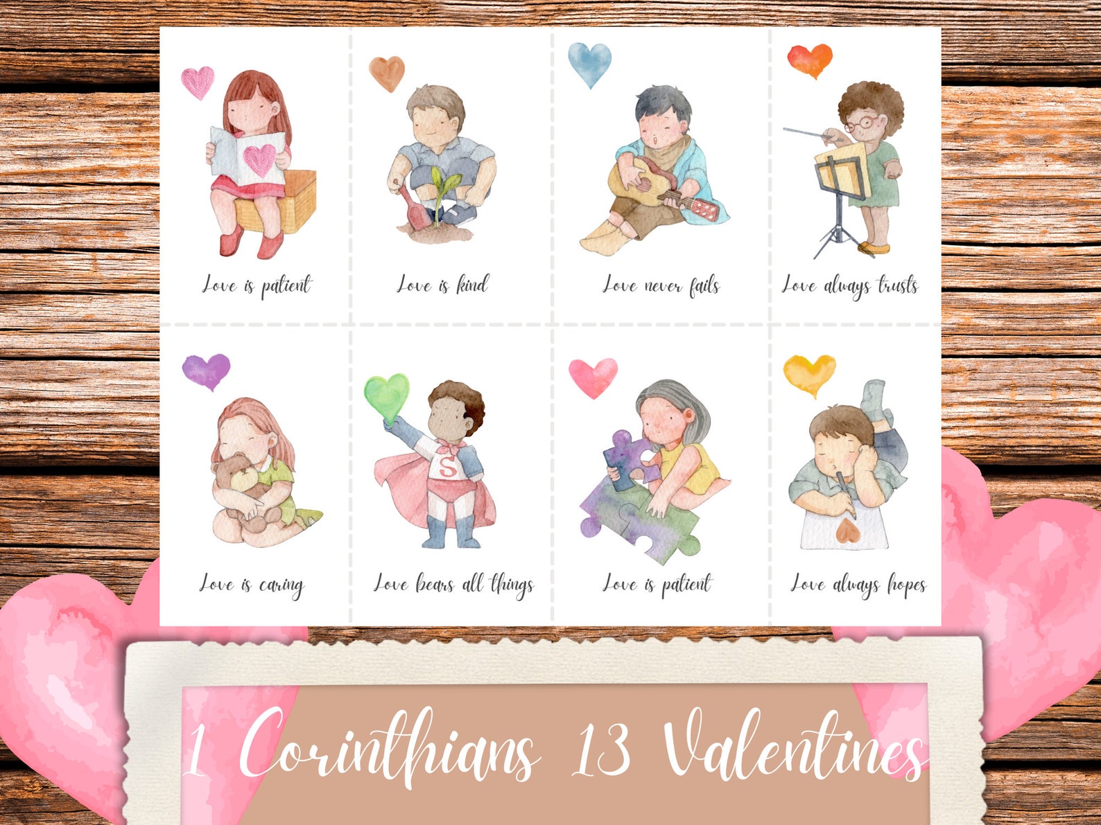 Bible Verse Valentine Cards Christian Valentine Cards Kids - Etsy