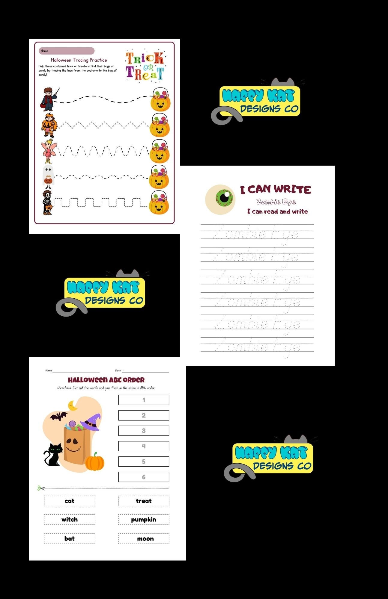 Fall / Halloween Worksheet Packet - Etsy
