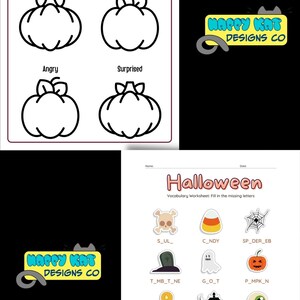 Fall / Halloween Worksheet Packet - Etsy