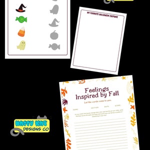 Fall / Halloween Worksheet Packet - Etsy