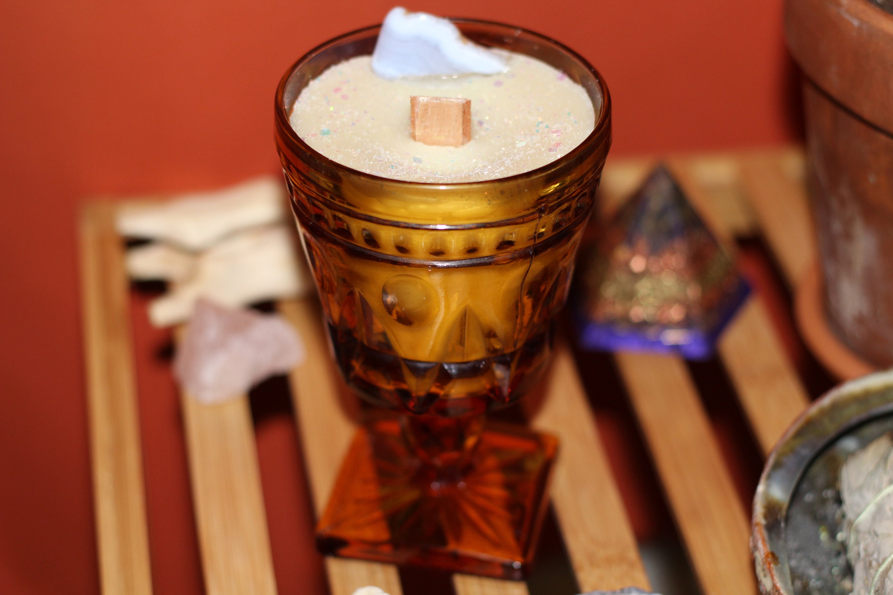 Vintage Amber Candle - Etsy