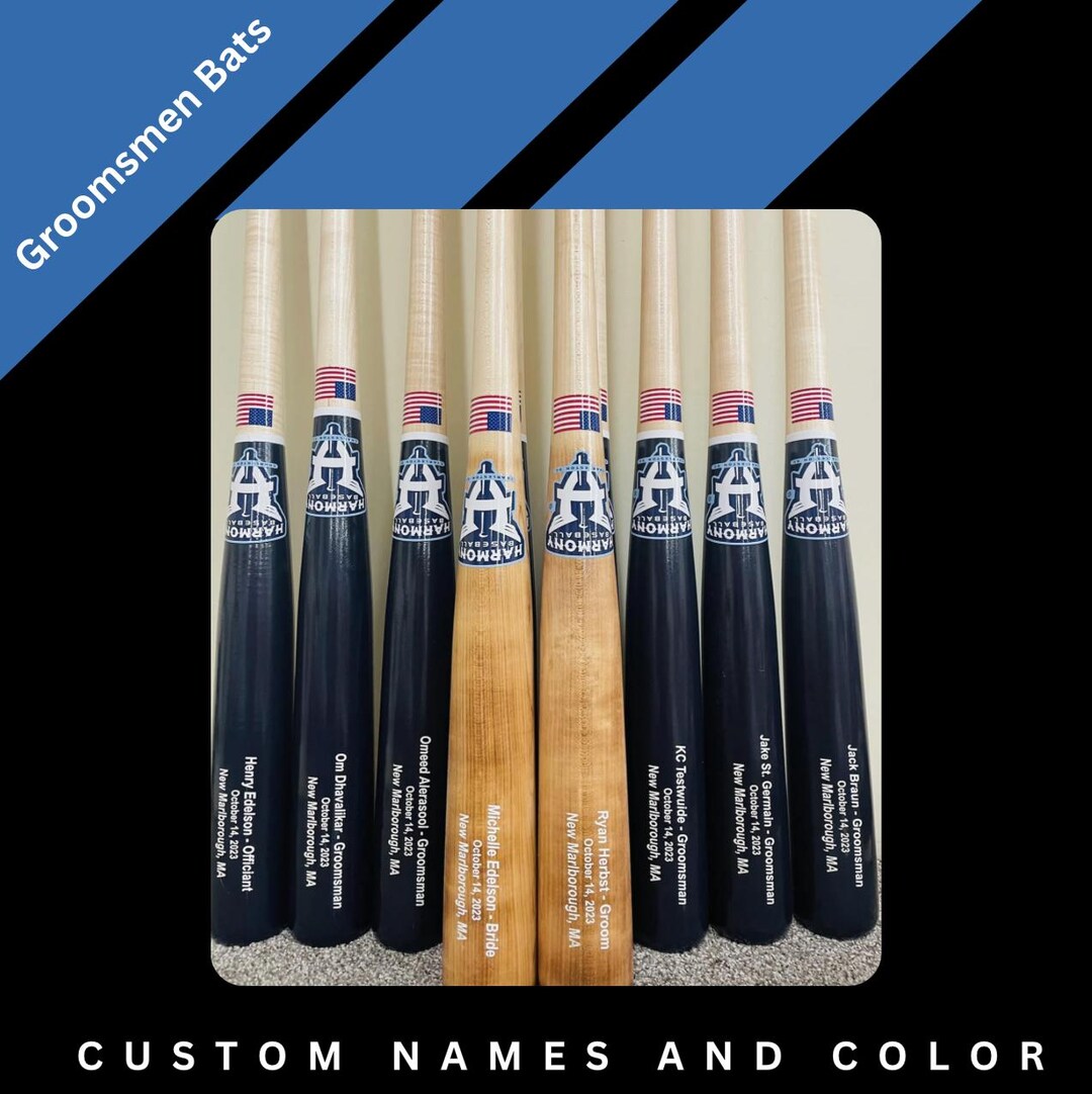 Custom Groomsman Gift - Baseball Bat Any Color - Etsy