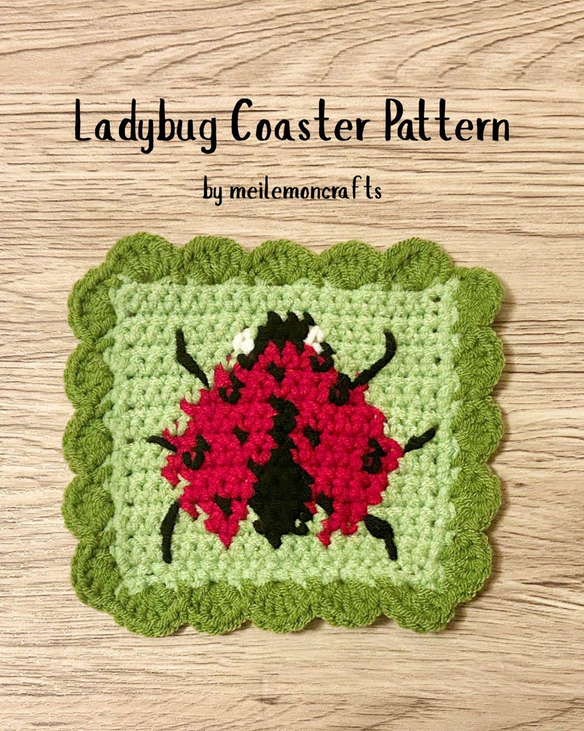 Ladybug Coaster Crochet Pattern - Etsy
