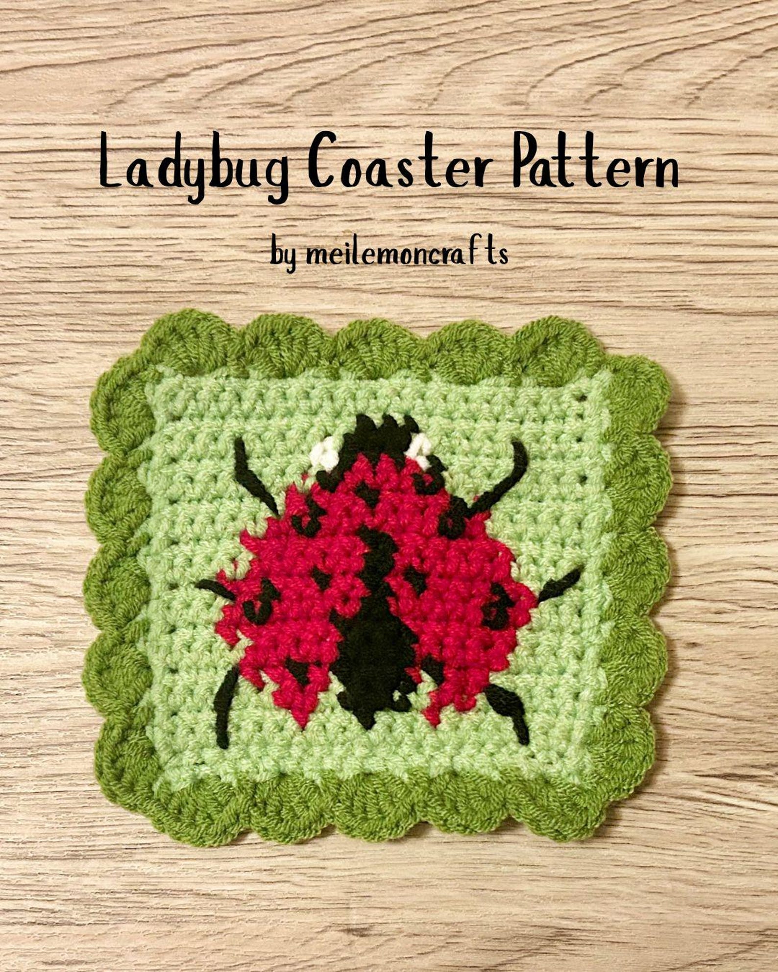 Ladybug Coaster Crochet Pattern - Etsy