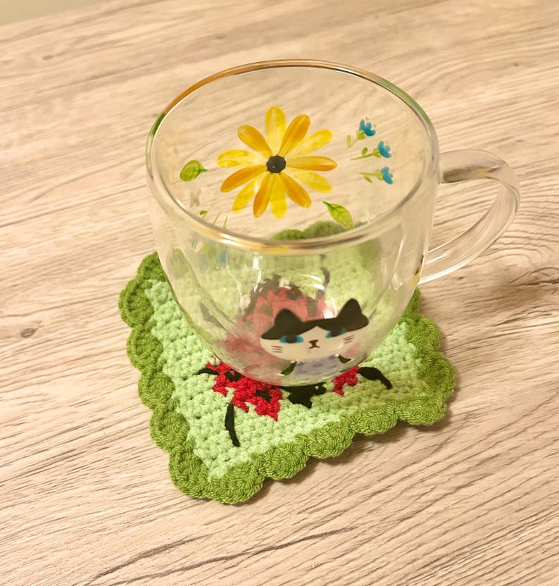 Ladybug Coaster Crochet Pattern - Etsy