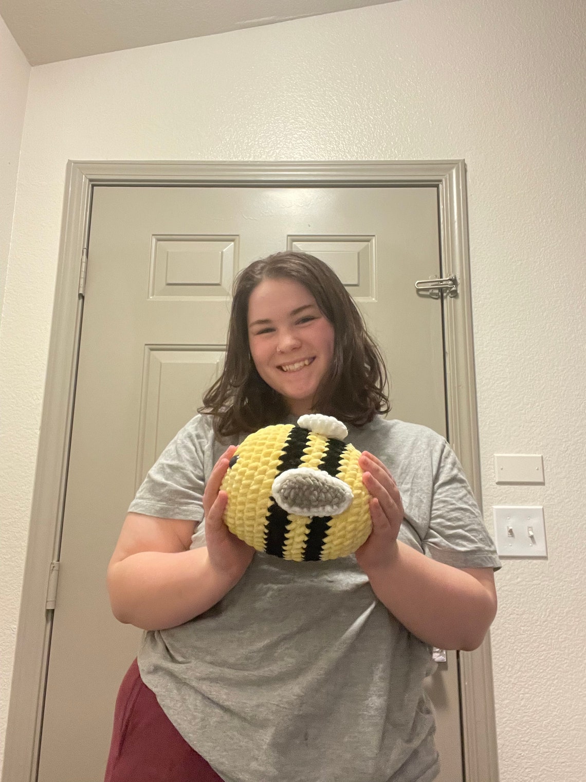 Type 1 Diabeetes Crocheted Bumblebee With Dexcom Attached - Etsy