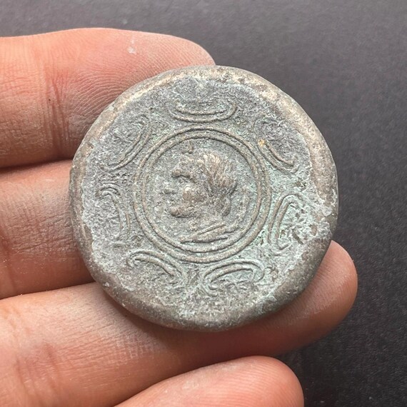 Unresearched Ancient Bactrian Greco-Bronze Rare Coin … - Gem