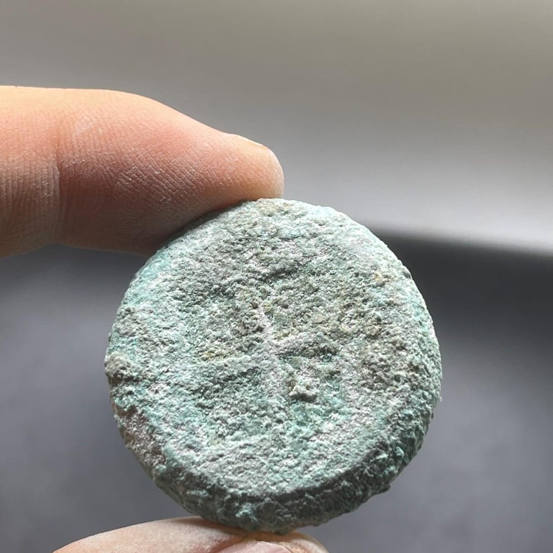 Unique Ancient Bactrian Greco-bronze Rare Coin With Remarkable Patina ...