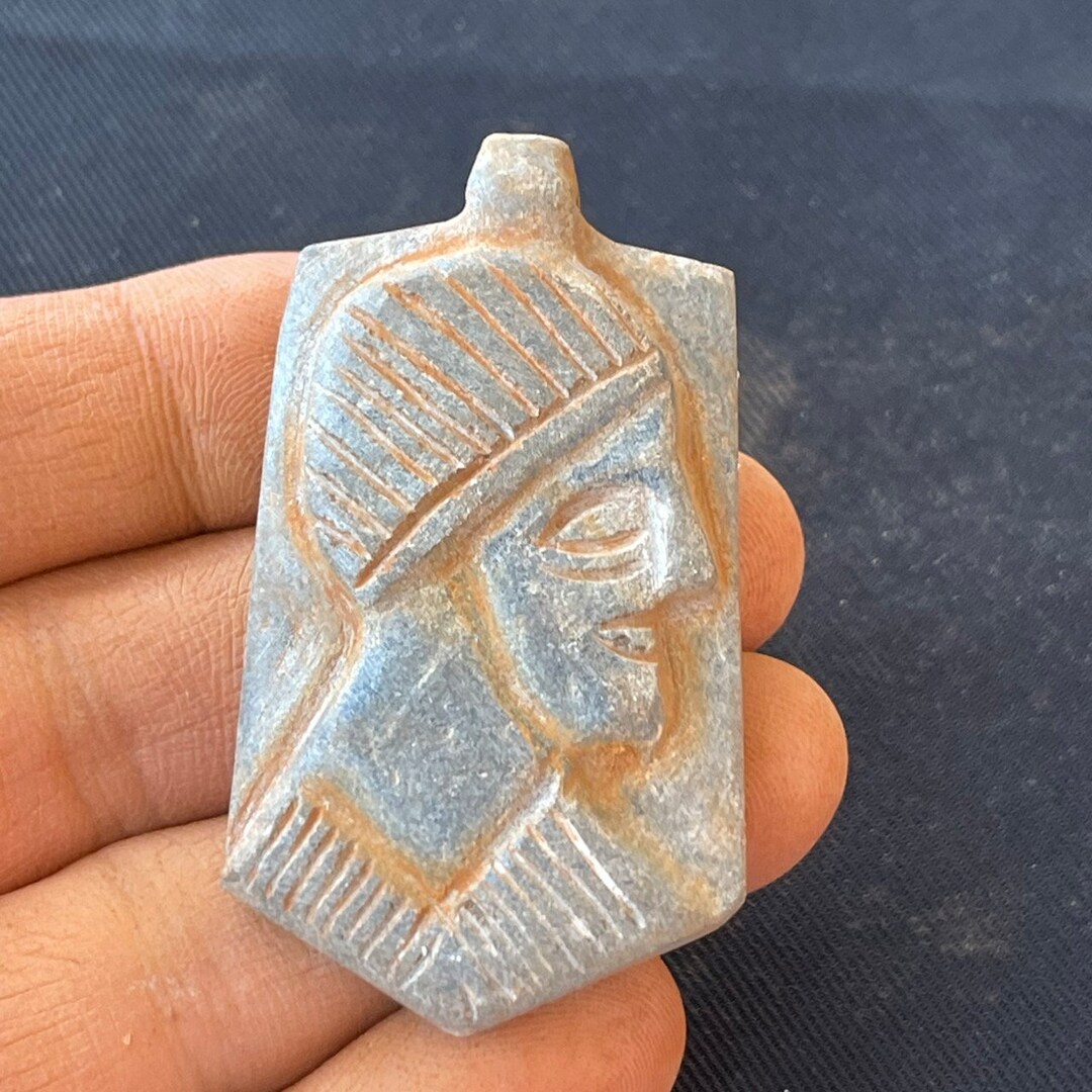 Lovely Near Eastern Ancient Stone Amulet Pendant With Rare Roman King ...