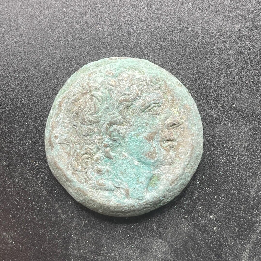 Genuine Ancient Bactrian Greco-bronze Rare Coin With Remarkable Patina ...