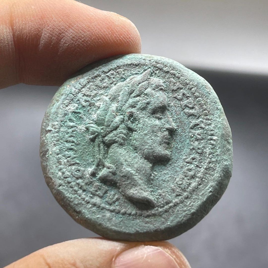 Very Rare Ancient Bactrian Greco-bronze Rare Coin With Remarkable ...