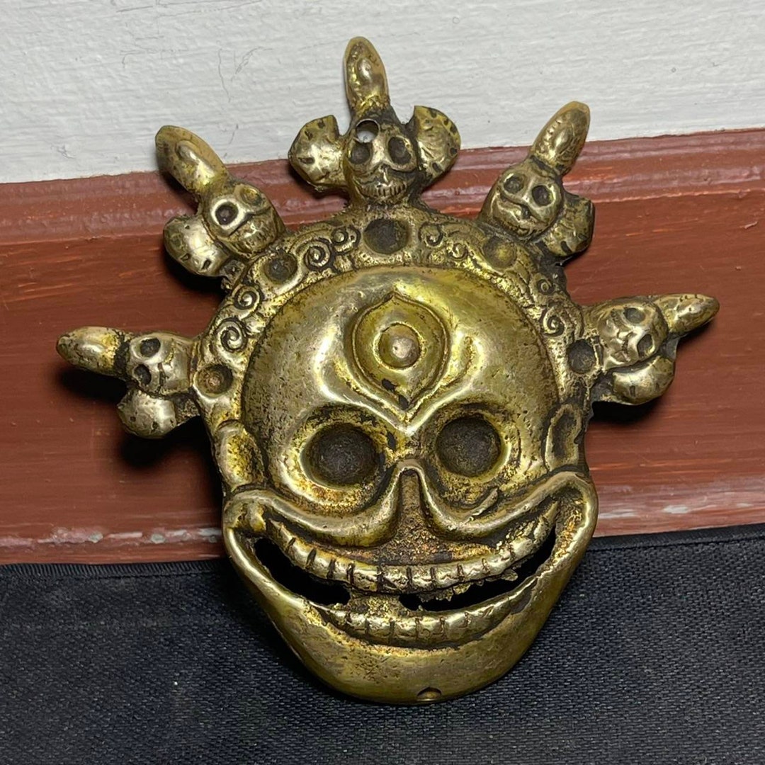 Extremely Rare Ancient Near Eastern Old Beonze Face Mask With Manny ...