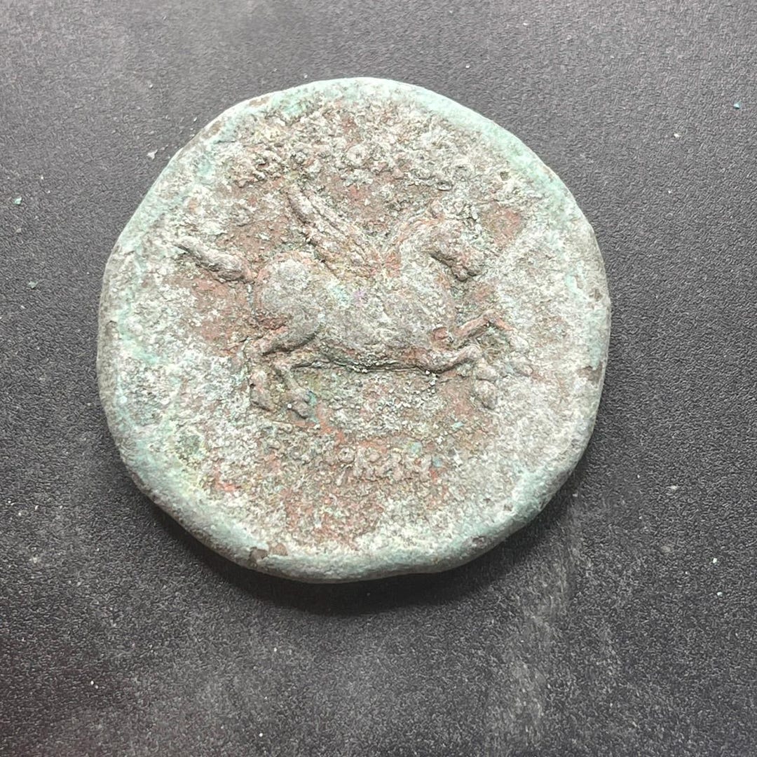 Genuine Ancient Bactrian Greco-bronze Rare Coin With Remarkable Patina ...