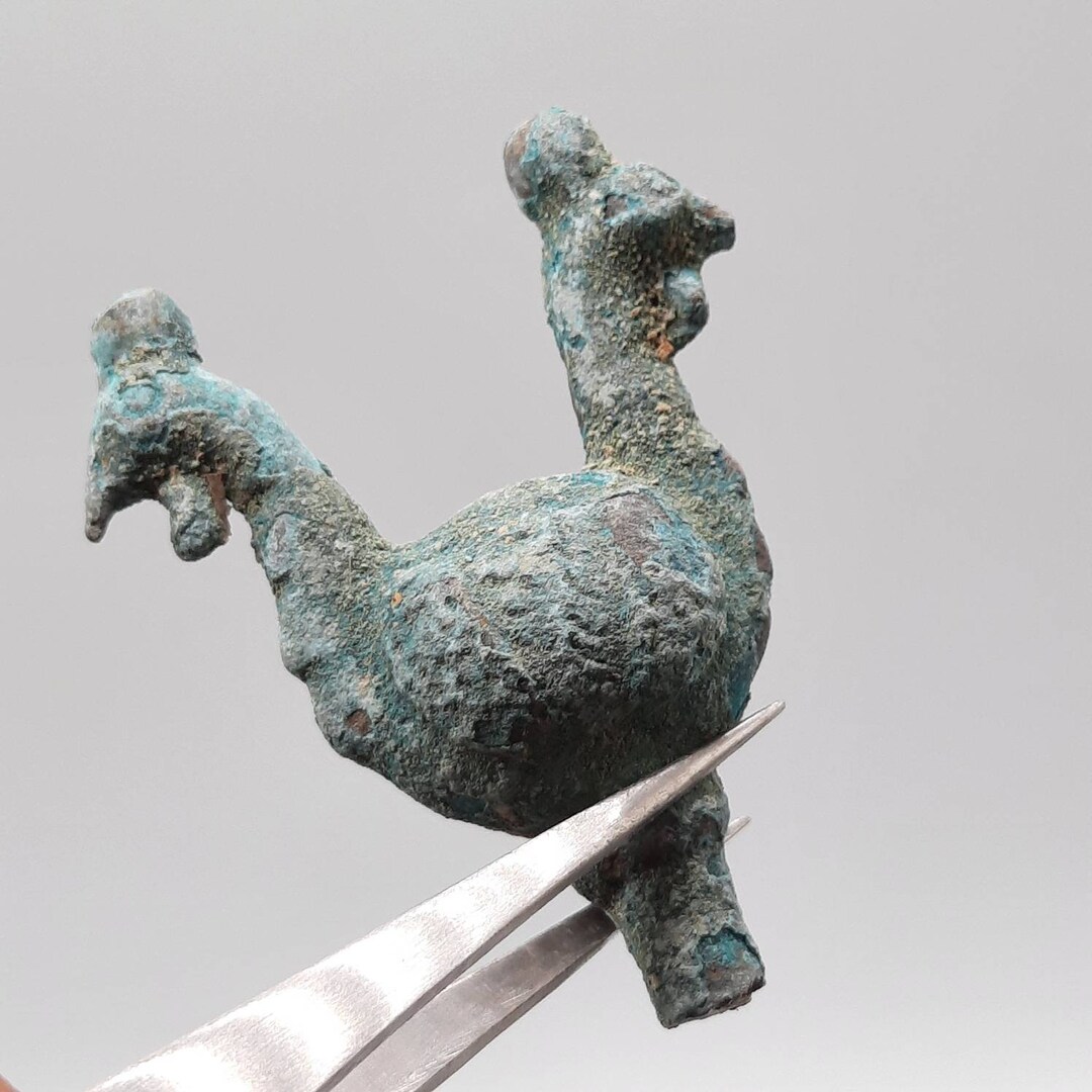 Ancient Unique Old Roman Bronze Rooster Statue Amulet - Etsy