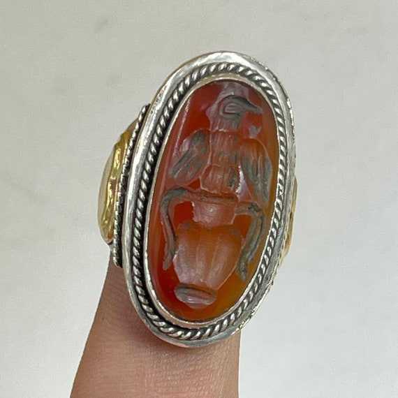 Rare! Beautiful Ancient Roman Carnelian Eagle Bird Si… - Gem
