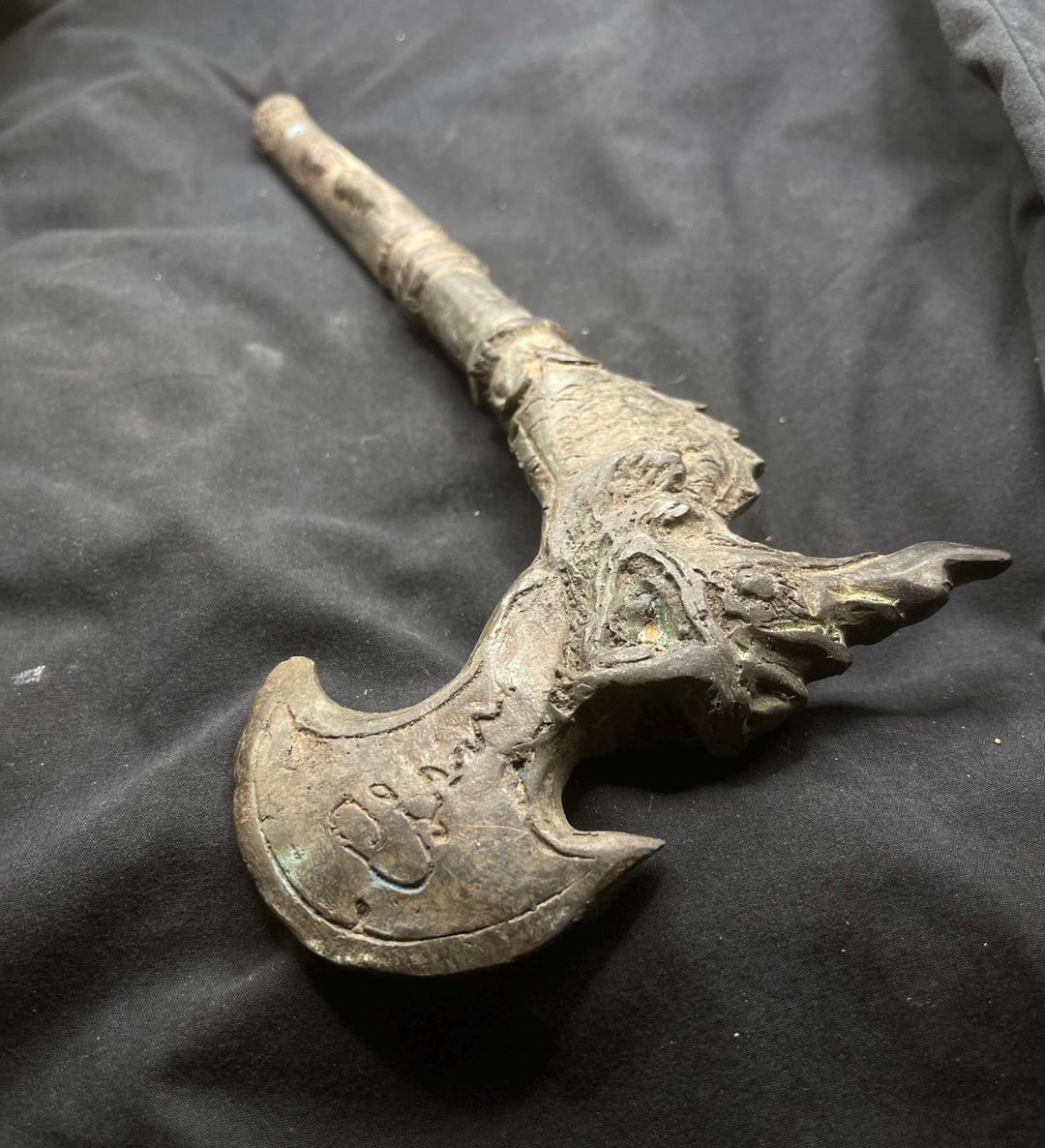 Unique Ancient Near Eastern Bronze Axe With Dragon Terminals - Etsy