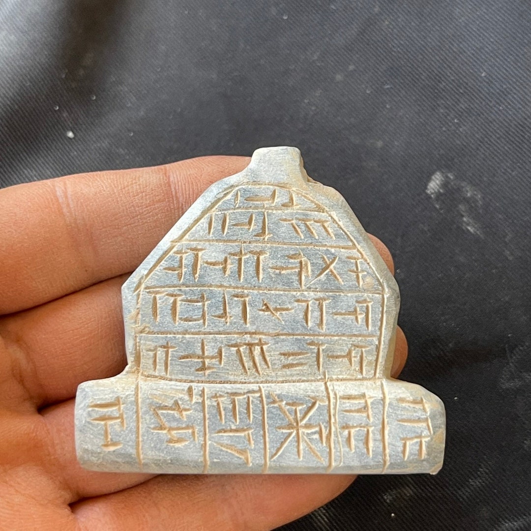 Ancient Near Eastern Stone Amulet Pendant With Early Writing - Etsy