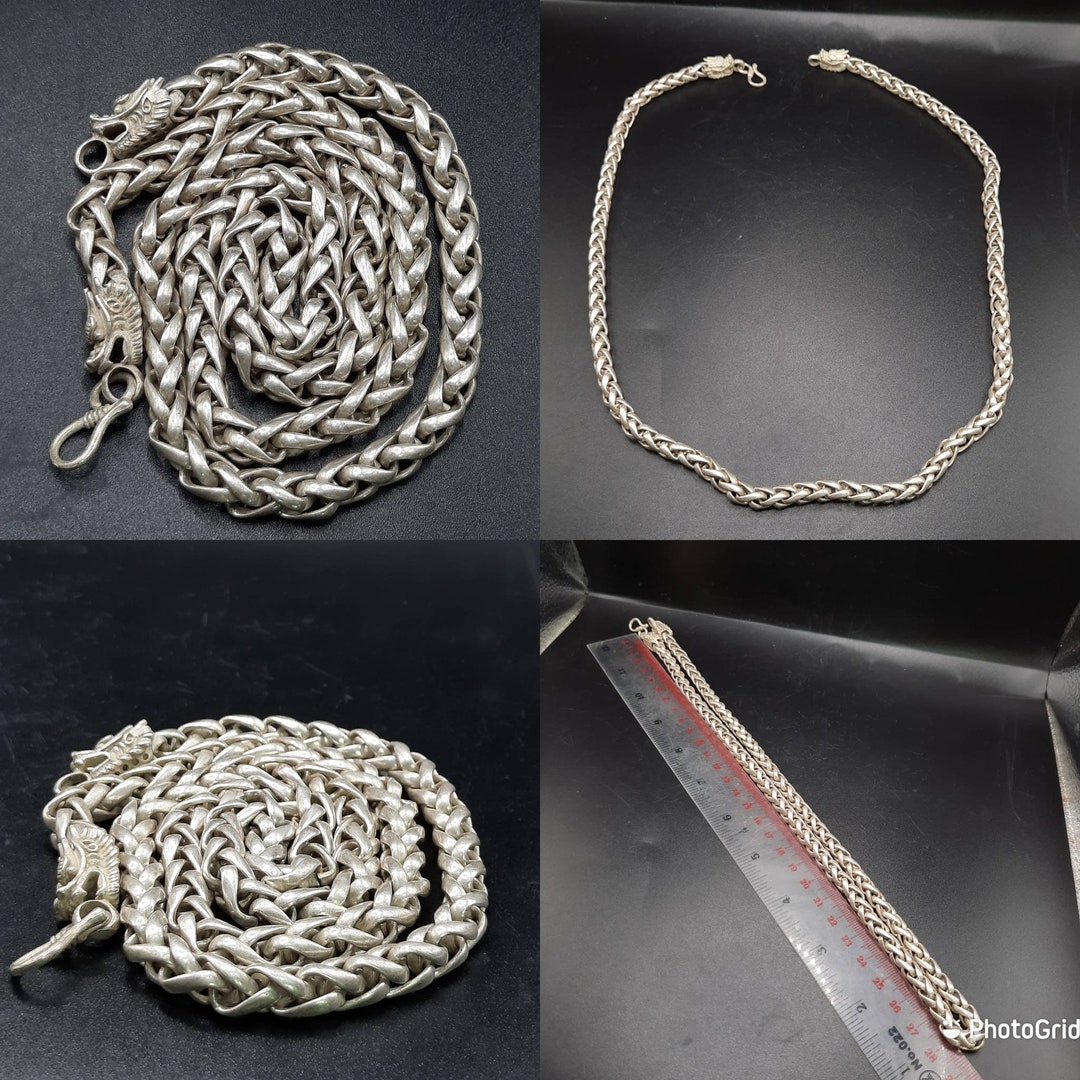 Very Beautiful Ancient Viking Style Silver Twisted Wonderful Necklace ...