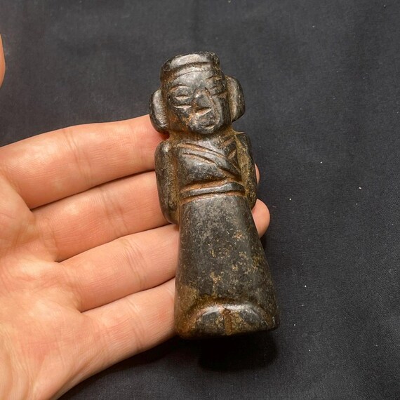 Authentic Ancient Near Eastern stone worshipper Carve… - Gem