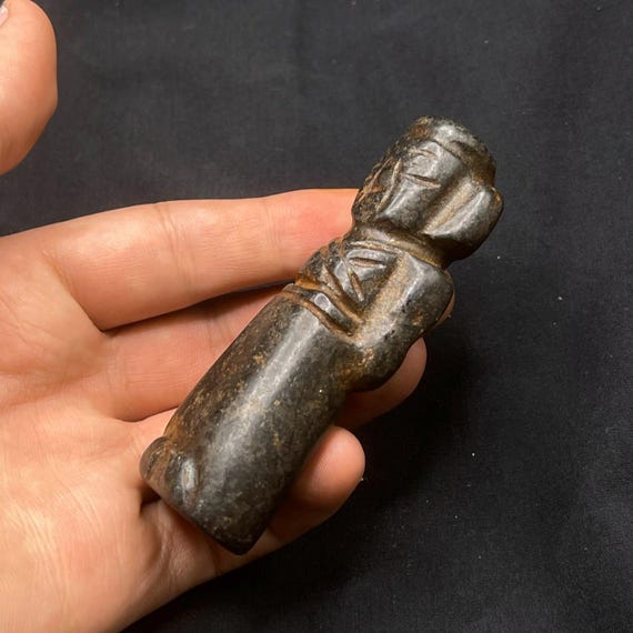 Authentic Ancient Near Eastern stone worshipper Carve… - Gem