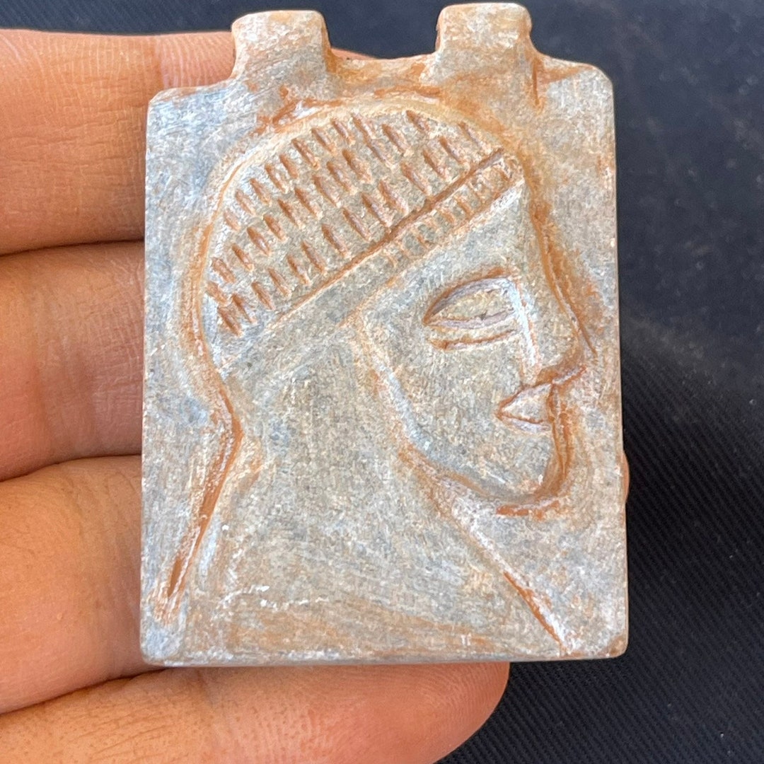 Super Near Eastern Ancient Stone Amulet Pendant With Rare Roman King ...