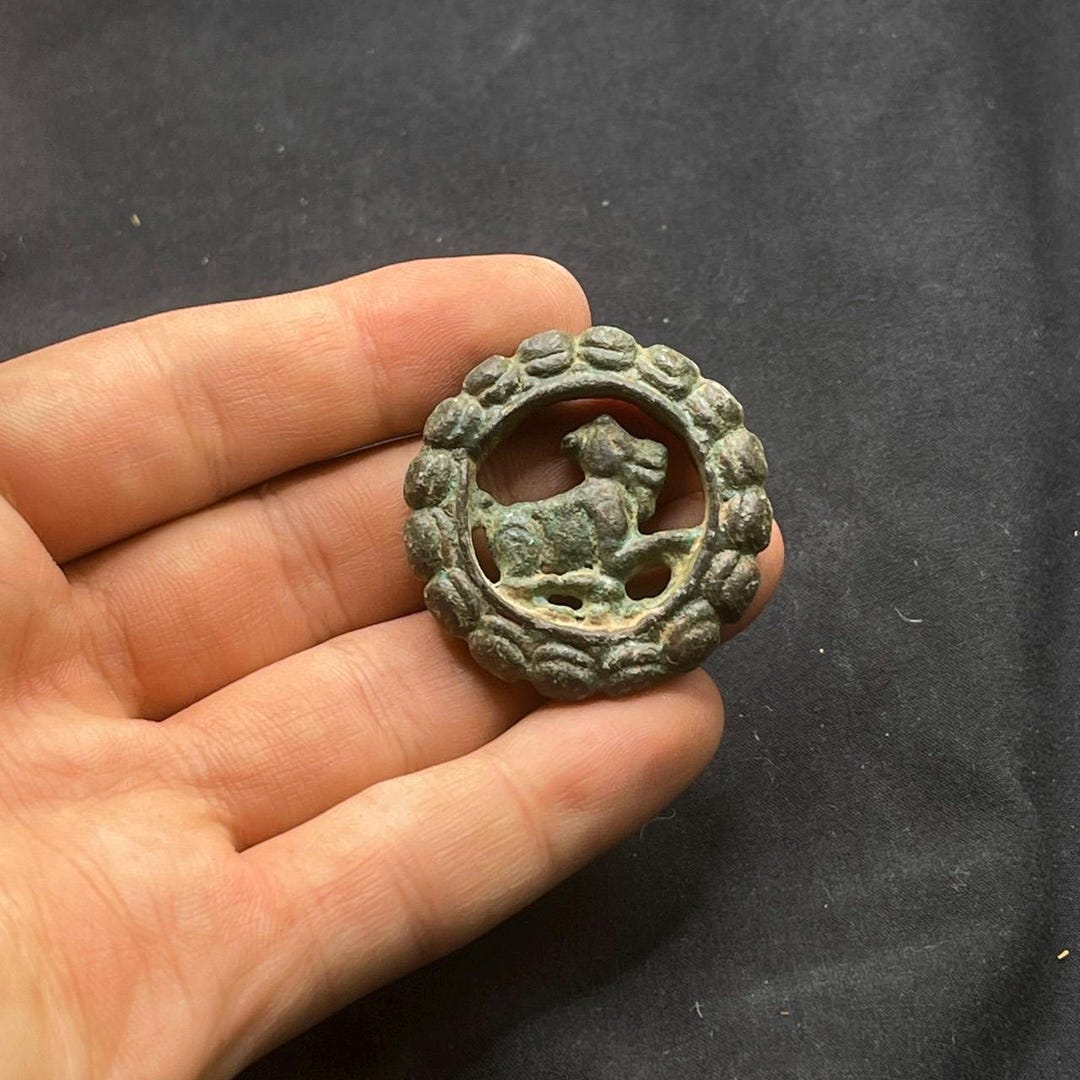 Collectable Ancient Roman Greek Bronze Sheep Figure Amulet With Rare ...