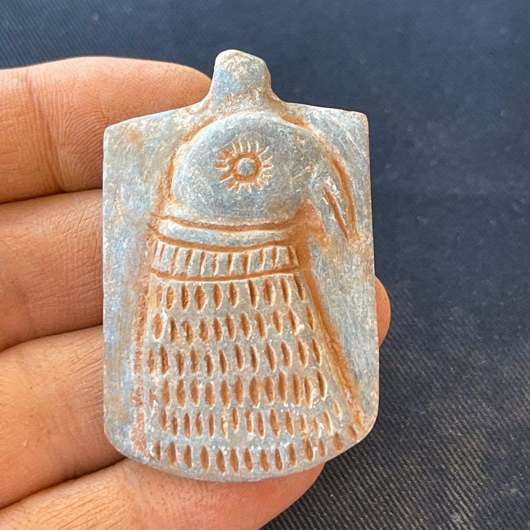 Ancient Near Eastern Stone Amulet: Rare Bird Engraving Pendant - Etsy