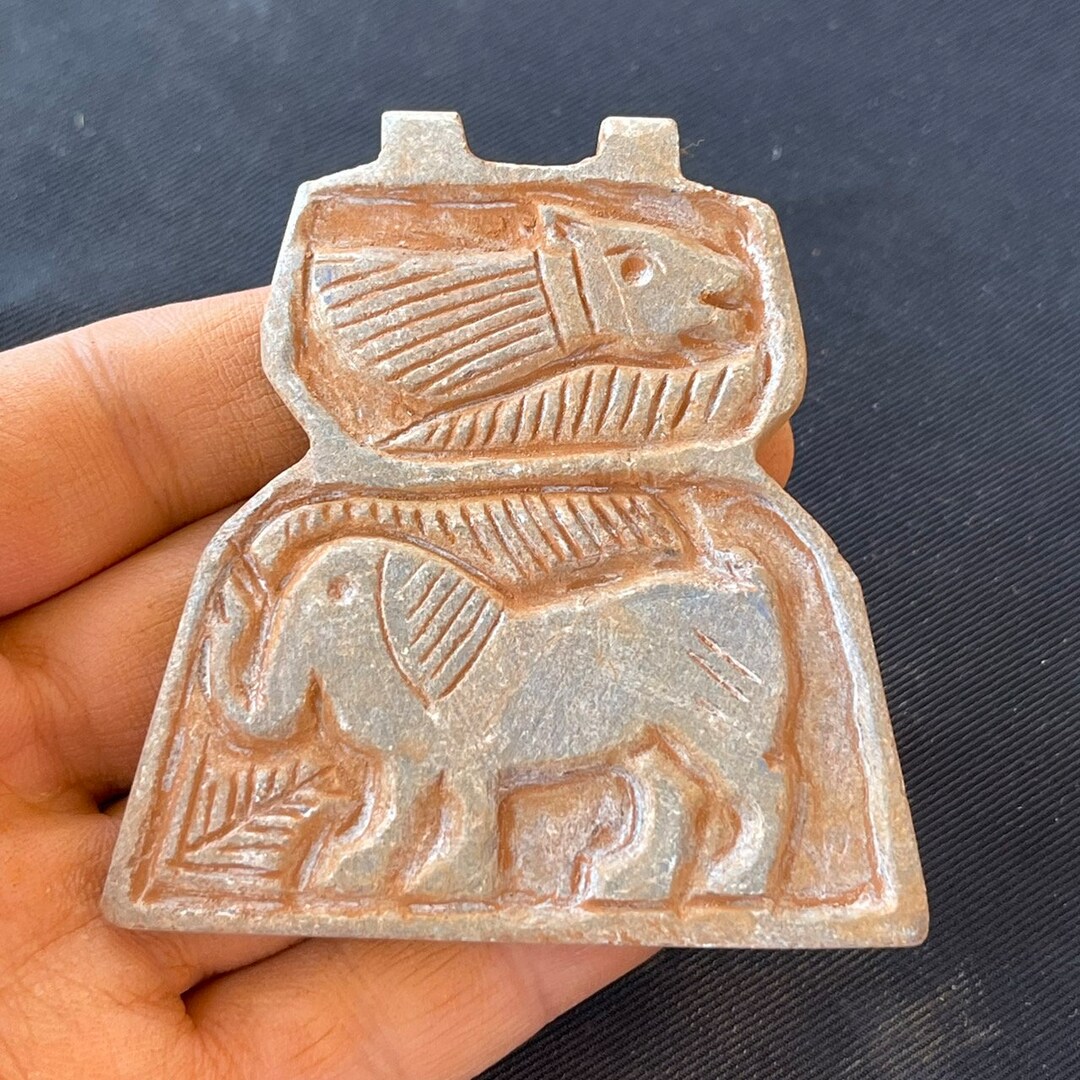 Super Near Eastern Ancient Stone Amulet Pendant With Rare Animals ...