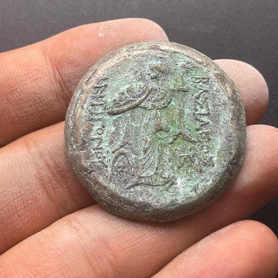 Unresearched Ancient Bactrian Greco-Bronze Rare Coin … - Gem