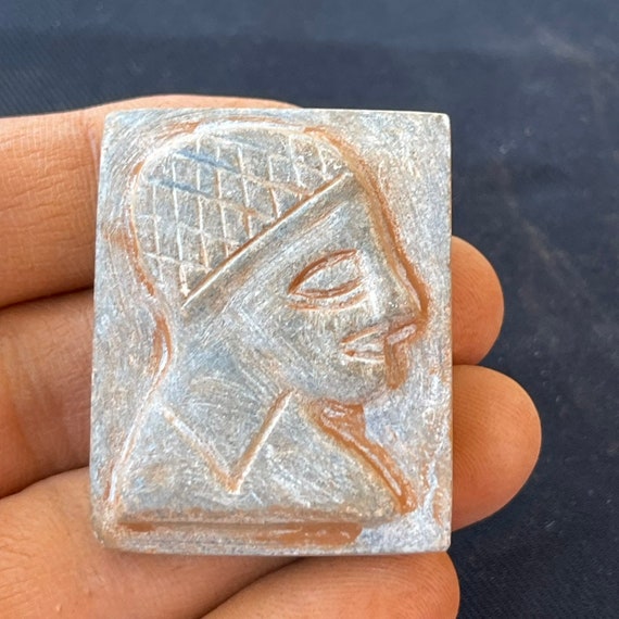 Rare Near Eastern Ancient Stone Amulet With Rare Roma… - Gem