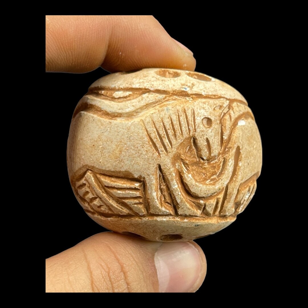 Very Unique Ancient Near Eastern Animals Intaglio Stone Antique Round ...