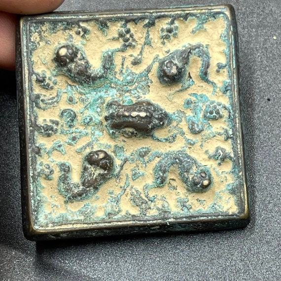 100AD European Finds Ancient Roman Bronze Stamp Amule… - Gem